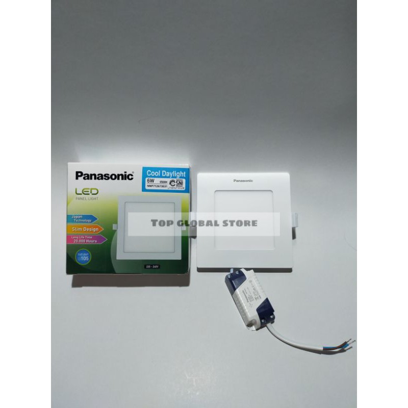 Jual Downlight/LED Panel Slim 6 Watt IB PUTIH KOTAK Panasonic ...