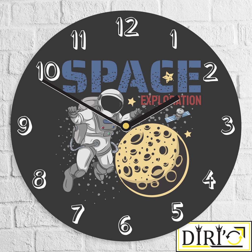 Jual Jam Dinding Unik Space Astronot Hiasan Kamar Anak Modern Desain ...