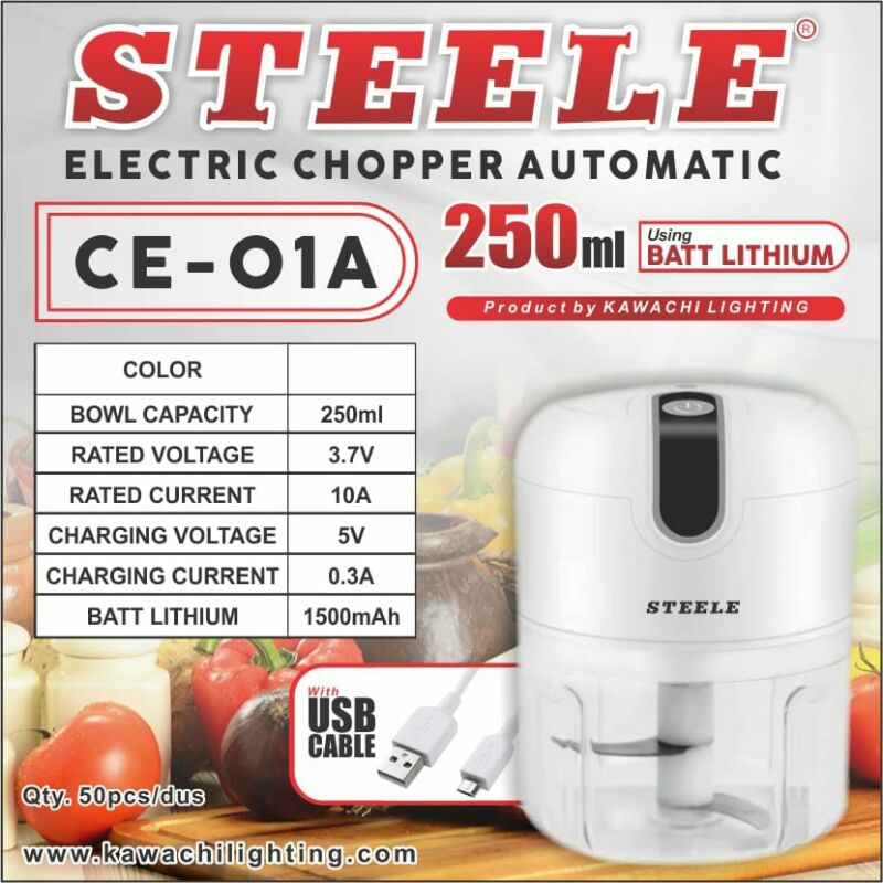 Jual Chopper Listrik Mini USB Steele CE-01A 250mL | Shopee Indonesia