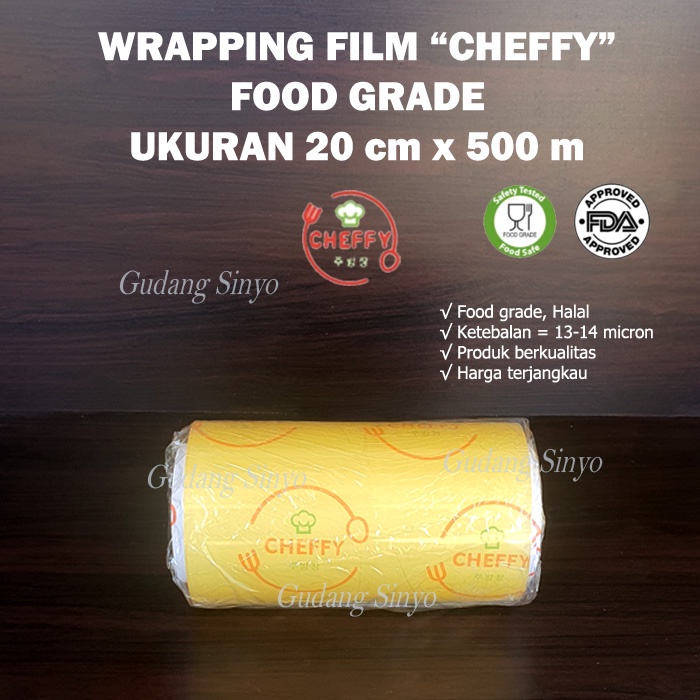 Jual Plastic Wrapping / Cling Wrap Cheffy Foor Grade Lebar 20 cm x ...