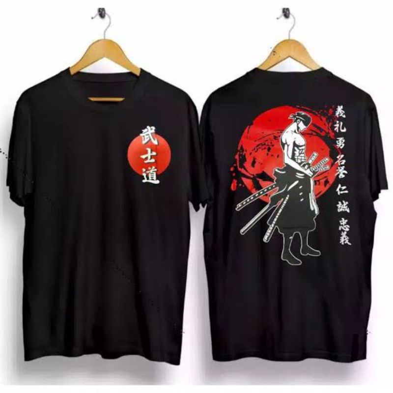 Jual (COD) jual kaos Distro anak motif samurai Zuro / Bahan cotton PE ...