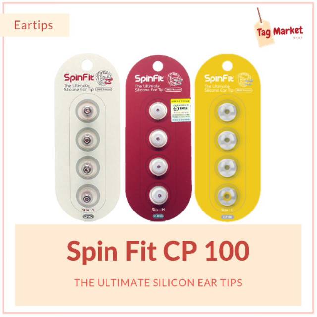 Jual Original SpinFit CP100 Ultimate Silicone Ear Tip 360 Rotation ...