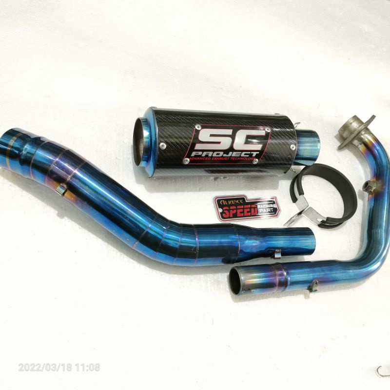 Jual KNALPOT SC PROJECT BLUE CARBON R15 V3 V2 V4 CBR 150R VIXION GSX ...