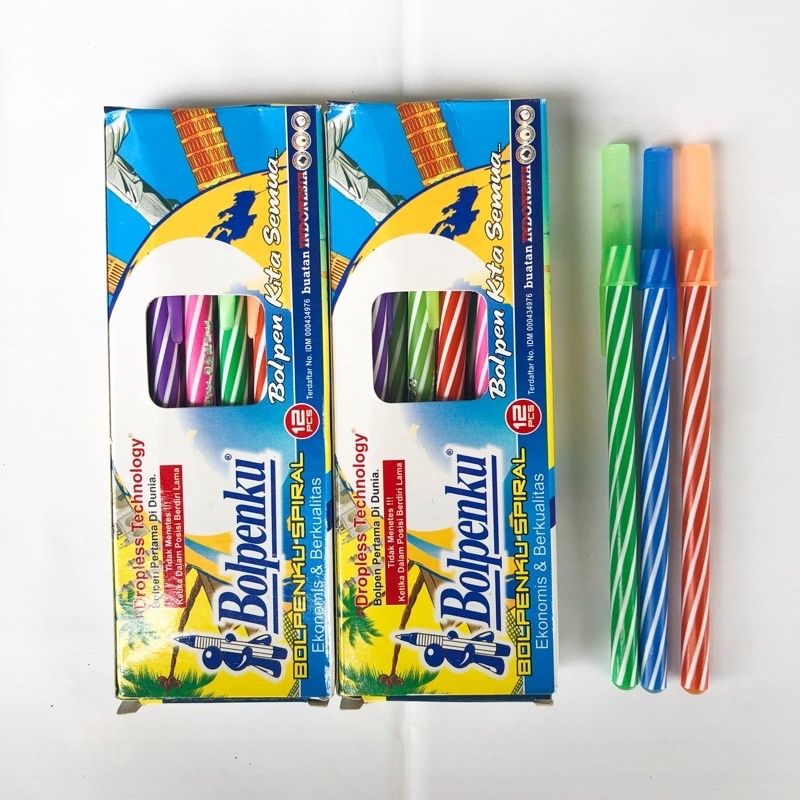 Jual Bolpen/Ballpoint/Pulpen BOLPENKU Bolpoin Lilin Ulir Spiral Hitam ...