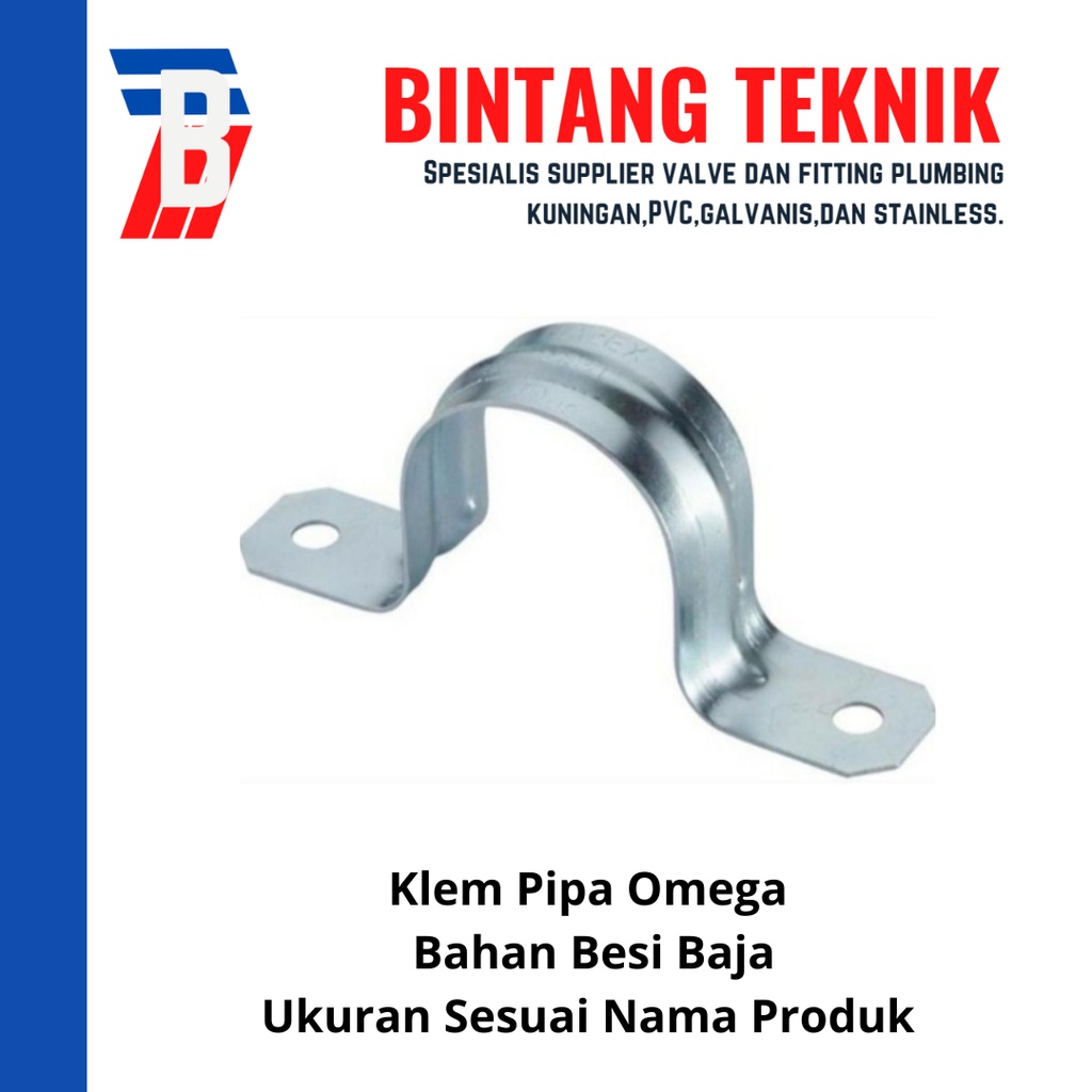 Jual Klem Pipa Omega 1 1/2" inch Bahan Besi Galvanis | Shopee Indonesia