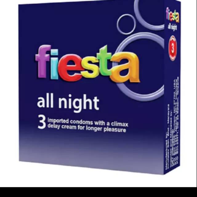 Jual Kondom Fiesta All Night (1 Dus isi 3 pcs) | Shopee Indonesia