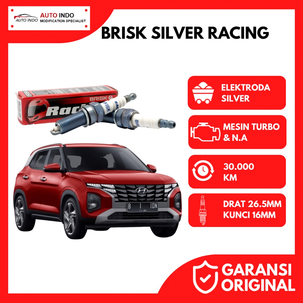 Jual Busi Mobil Racing Hyundai Creta Busi Brisk Silver Racing QR15LS ...