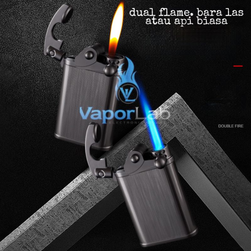 Jual mancis korek api 2in1 bisa bara las atau api gift lighter polos ...