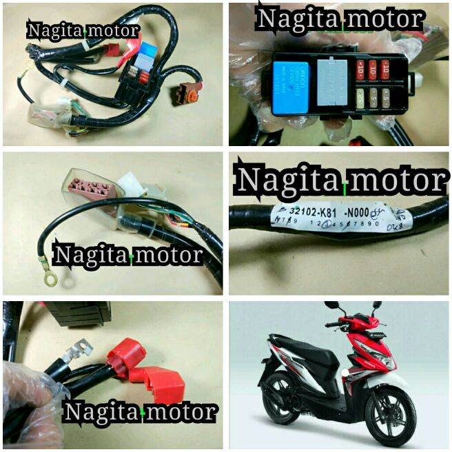 Jual kabel aki All New Beat . original copotan . sub harness battery ...