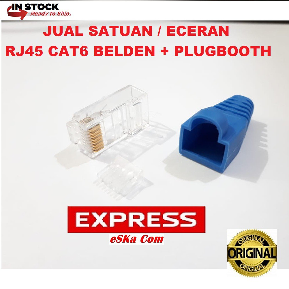 Jual Konektor Rj45 Cat6 Belden Original Dan Plug Booth Satuan - Eceran ...