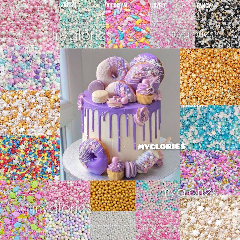 Jual Edible Sprinkle Bisa Dimakan Hiasan Kue - Springkel Trimit Spikel ...