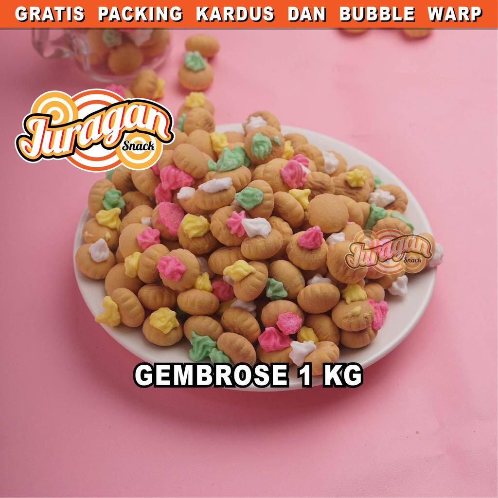 Jual BISKUIT GEMBROS GEMBROSE 1 KG snack kiloan makanan ringan jajanan ...