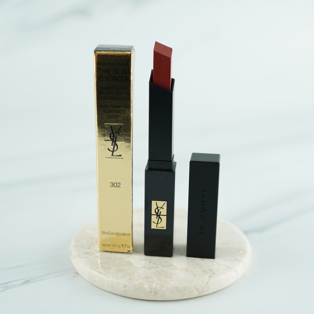 Jual YSL Rouge Pur Couture The Slim Velvet Radical - 302 ( Free ...