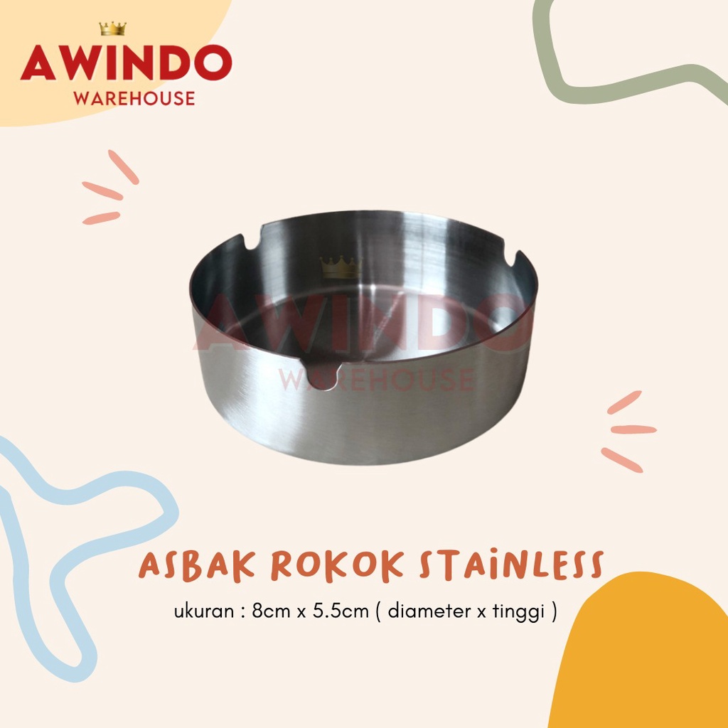 Jual ASBAK ROKOK STAINLESS STEEL - Mangkok Asbak Rokok Stainless Anti ...