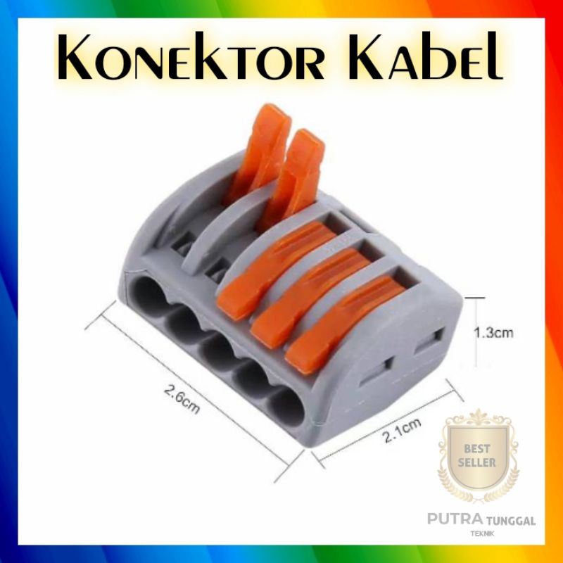Jual Connector Conductor Terminal 5 Pin - Konektor Kebel Wago Wiring ...