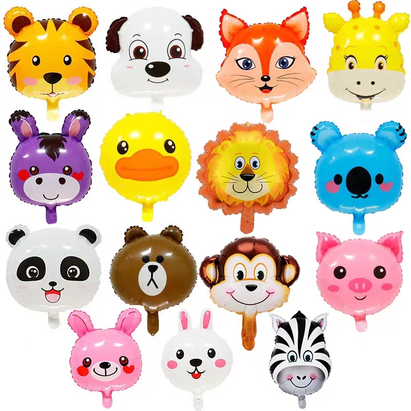 Jual Balon animal karakter kepala hewan 18 inch binatang kartun lucu ...