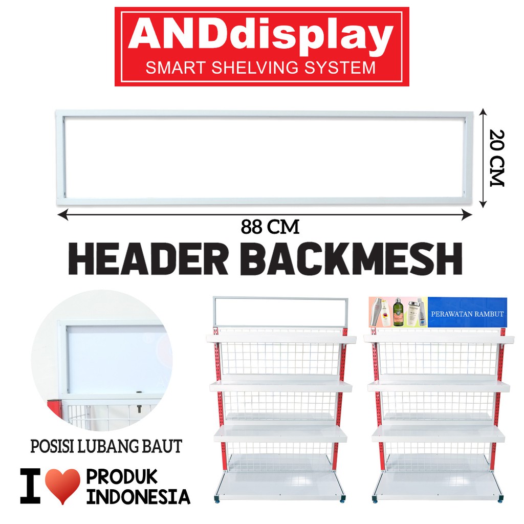 Jual HEADER RAK MINIMARKET - RAK SUPERMARKET- HEAD BRAND - BINGKAI ...