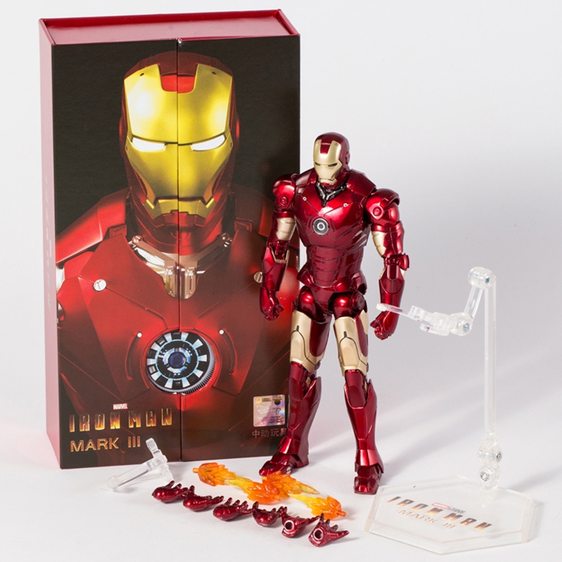 Jual Iron Man Mark III ZD Toys 1/10 Scale Figure Mainan Anak Action ...