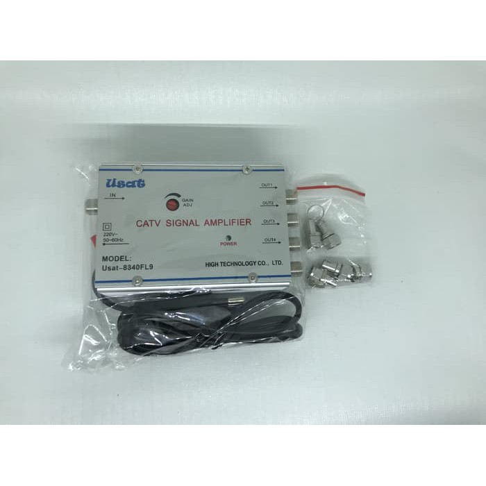 Jual CATV Signal Amplifier Booster 4 Channel | Shopee Indonesia