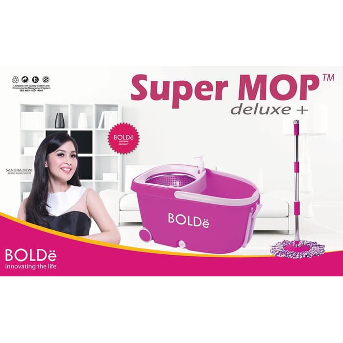 Jual SUPER MOP BOLDE DELUXE (Roda,Stainles,drainase) | Shopee Indonesia