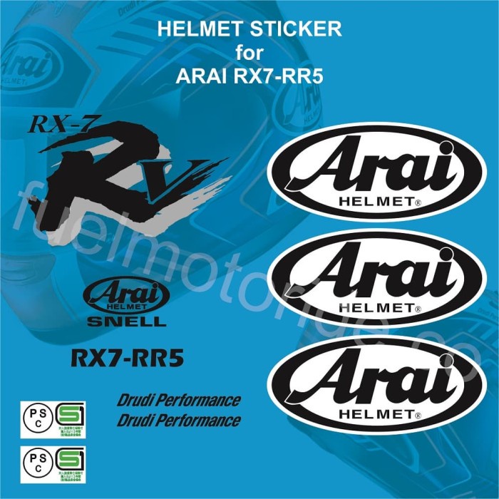 Jual Unik Sticker Set Helm Arai RX7 RR5 utk repaint modofication repair ...