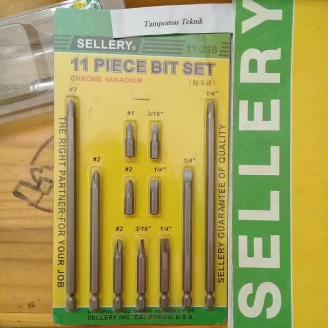 Jual Mata Obeng Set 11Pcs Panjang Sellery Bit Set Obeng Magnetic Mata ...