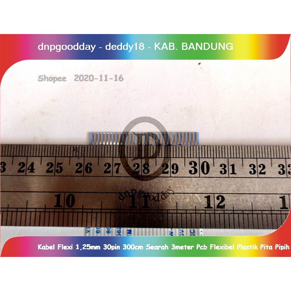 Jual Kabel Flexi 1,25mm 30pin 300cm Searah 3meter Pcb Flexibel Plastik ...