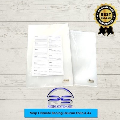 Jual Map L Daiichi F4 - A4 Clear Sleeves / Map Bening / Clear Holder ...