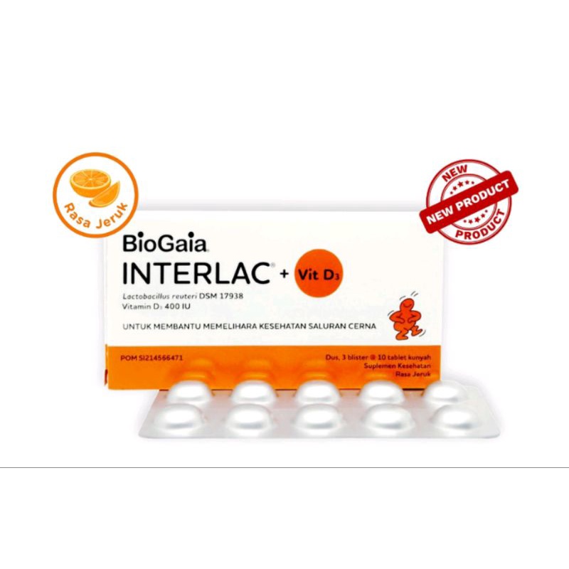 Jual Interlac Tablet + Vit D3 (harga per tablet) | Shopee Indonesia