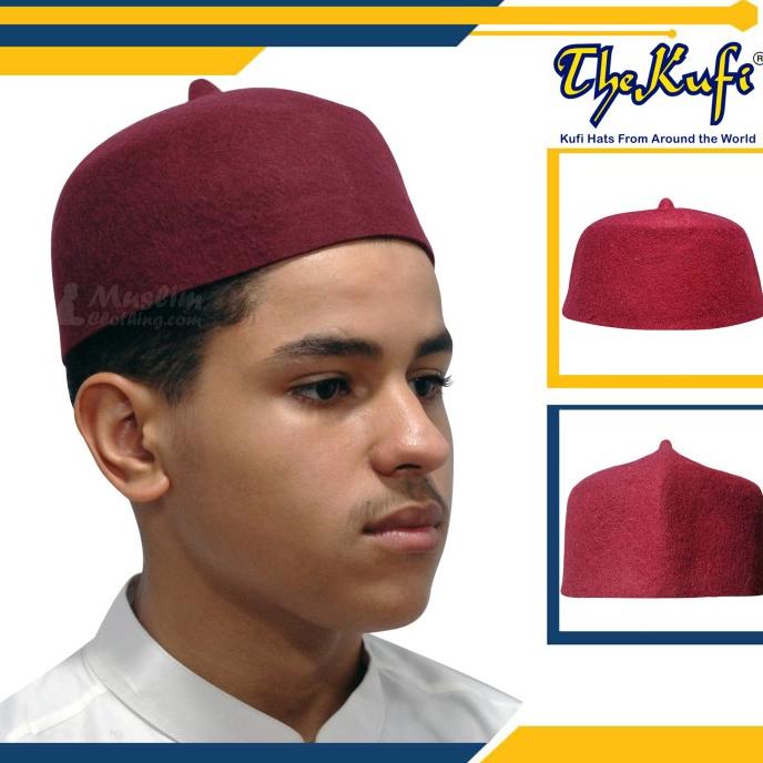 Jual Kopiah Atau Peci Tarbus Marun Bahan Asli Wol Domba | Shopee Indonesia