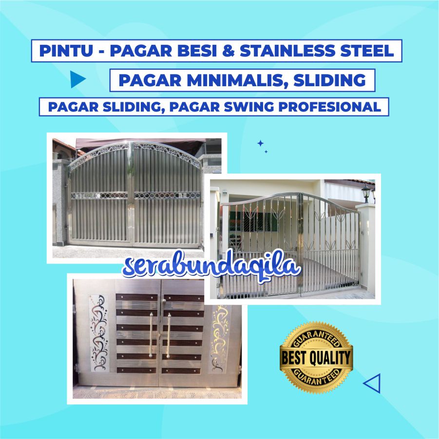 Jual Pintu - Pagar Besi & Stainless Steel, Pagar Minimalis, Pagar ...