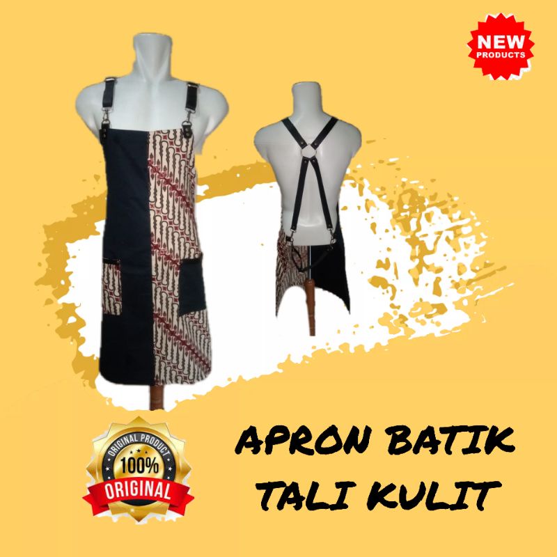 Jual APRON BATIK KOMBINASI / CELEMEK KOKI CHEF DAPUR HOTEL TERBARU UNIK ...