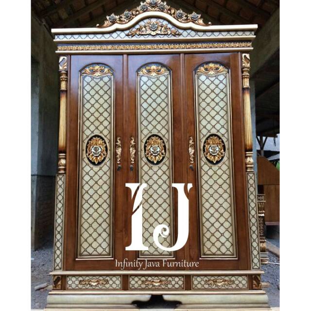 Jual Lemari Jati Ukir Emas Mewah murah | Shopee Indonesia