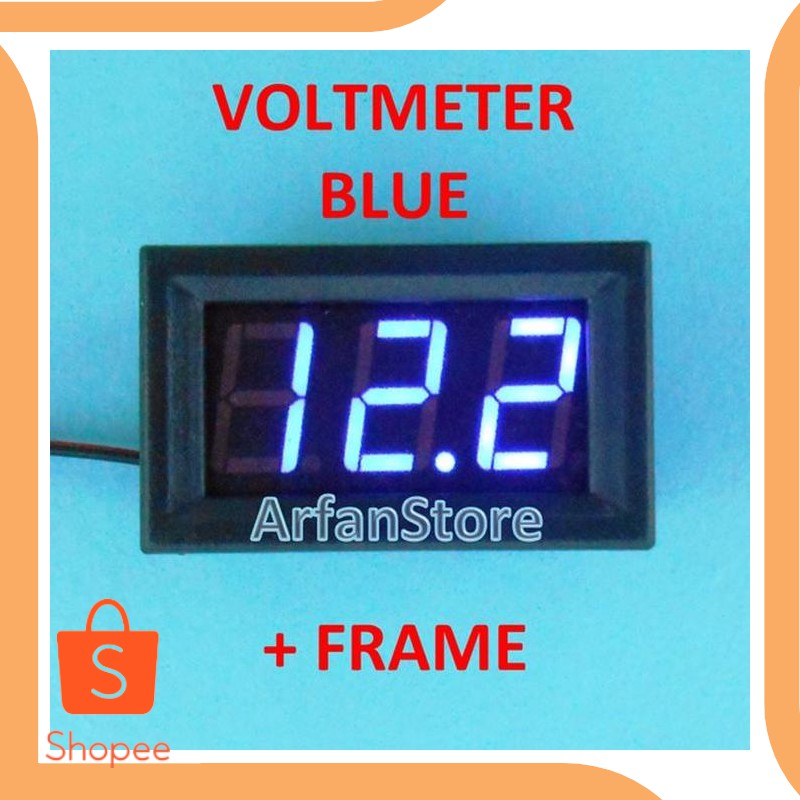 Jual Dijual parts DC Digital Voltmeter Blue Display Volt Meter Biru ...