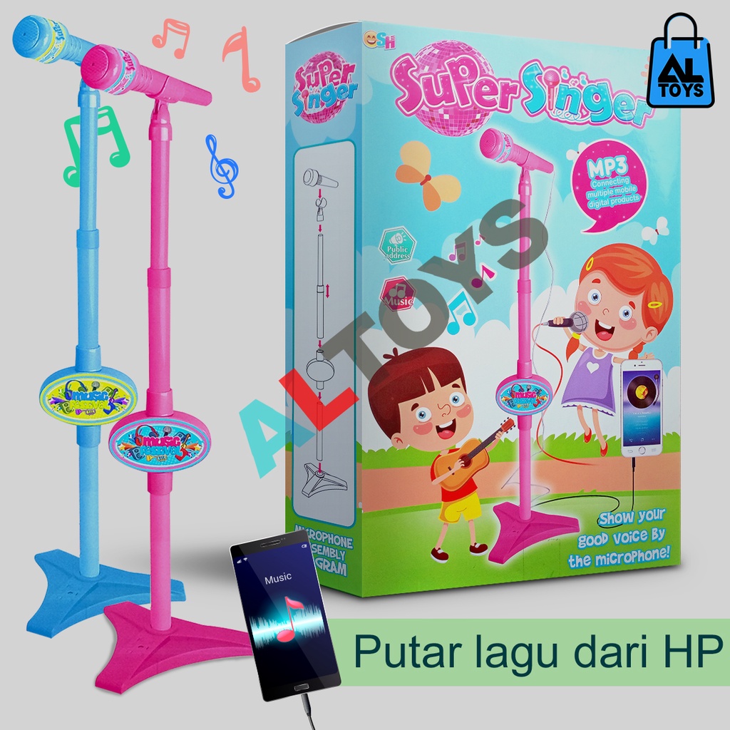 Jual MAINAN MICROPHONE KARAOKE ANAK mainan anak perempuan cowok cewek ...