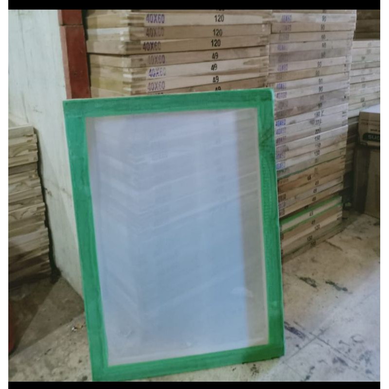 Jual SCREEN SABLON 40x60 T.48,54/55,T.61,T.77,T.90 ( PUTIH ) | Shopee ...