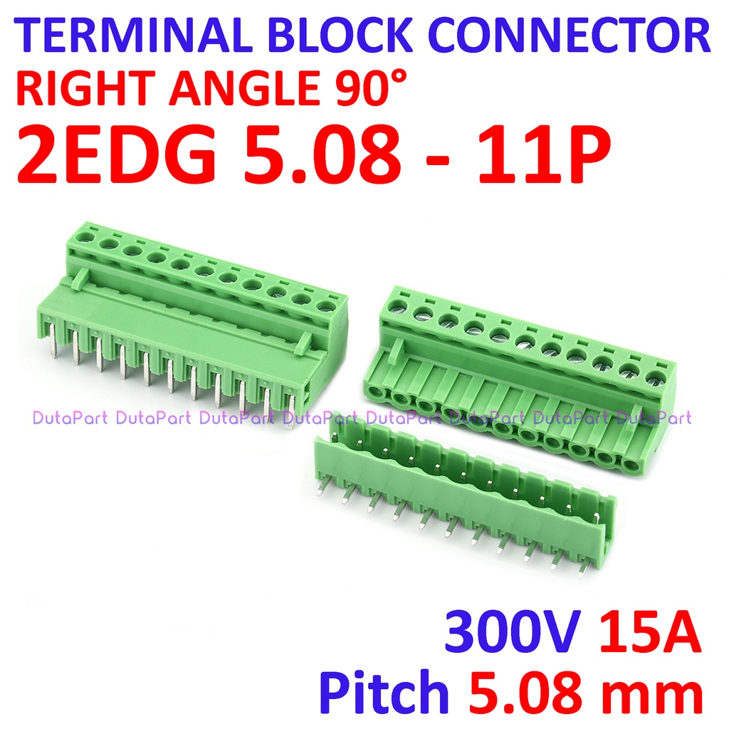 Jual 2EDG 5.08 11P 11 Pin Right Angle Siku Terminal Block Connector 5 ...