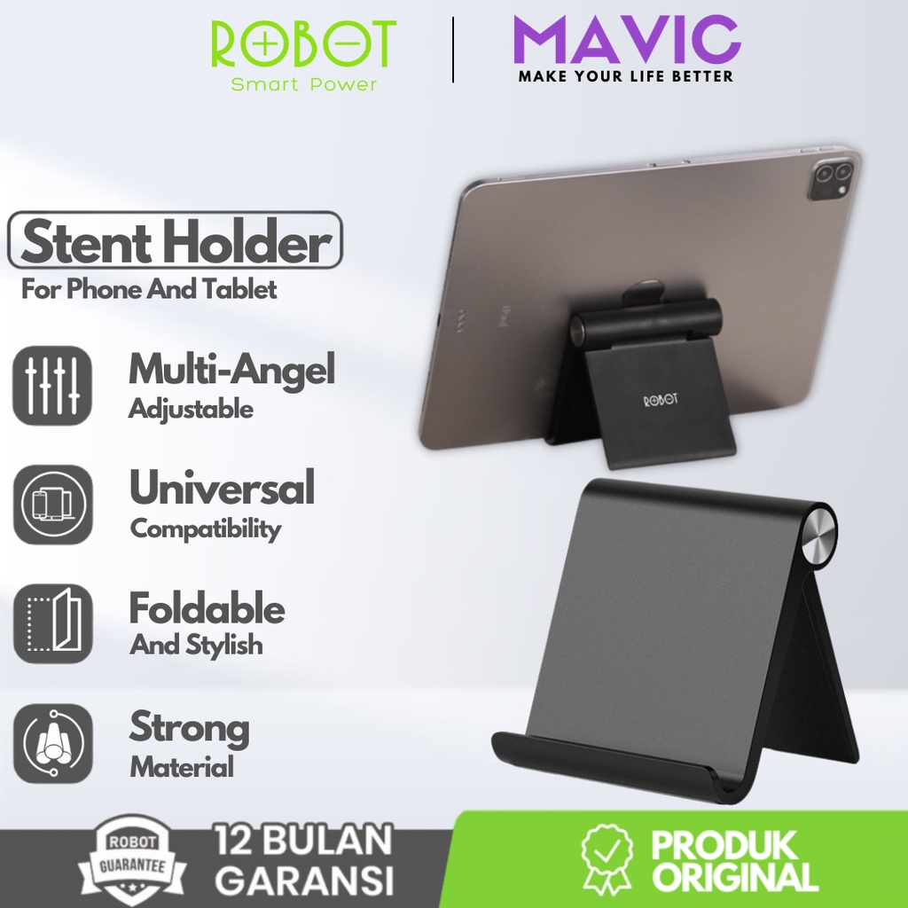 Jual Robot RT-US07 Foldable Universal Stand Holder Phone Tablet Dudukan ...
