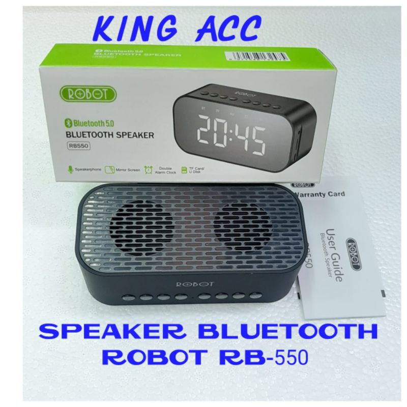 Jual Robot RB550 Timer Alarm Clock Bluetooth 5.0 Speaker with LED ...