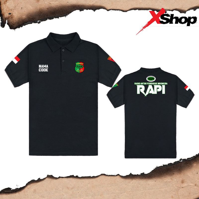 Jual baju kaos polo RAPI radio antar penduduk indonesia | Shopee Indonesia