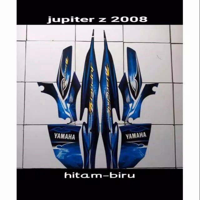 Jual Sticker stripping body Jupiter Z lama hitam biru | Shopee Indonesia