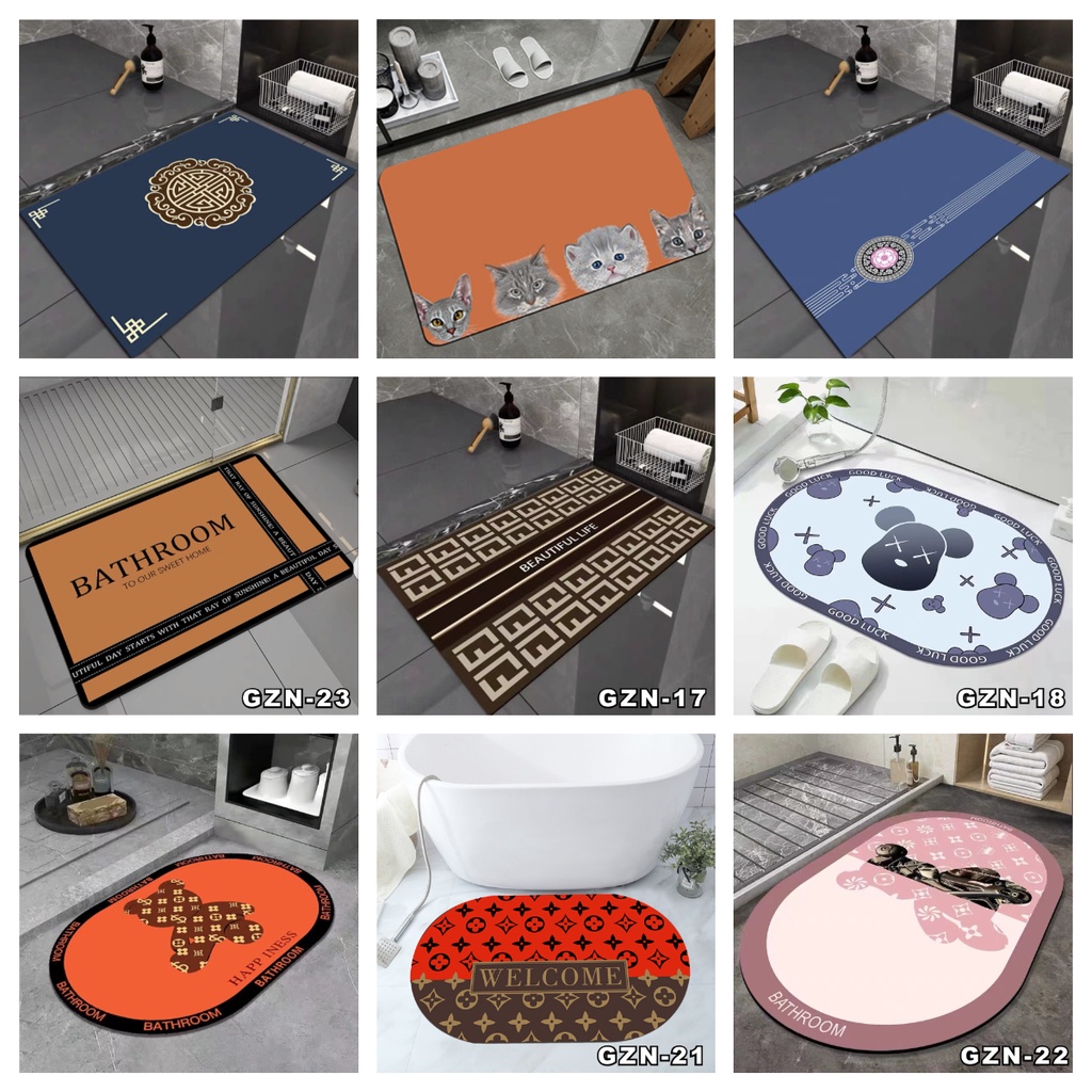 Jual Keset Diatomite Motif Lucu Anti Slip Anti Bau Cepat Kering Keset ...