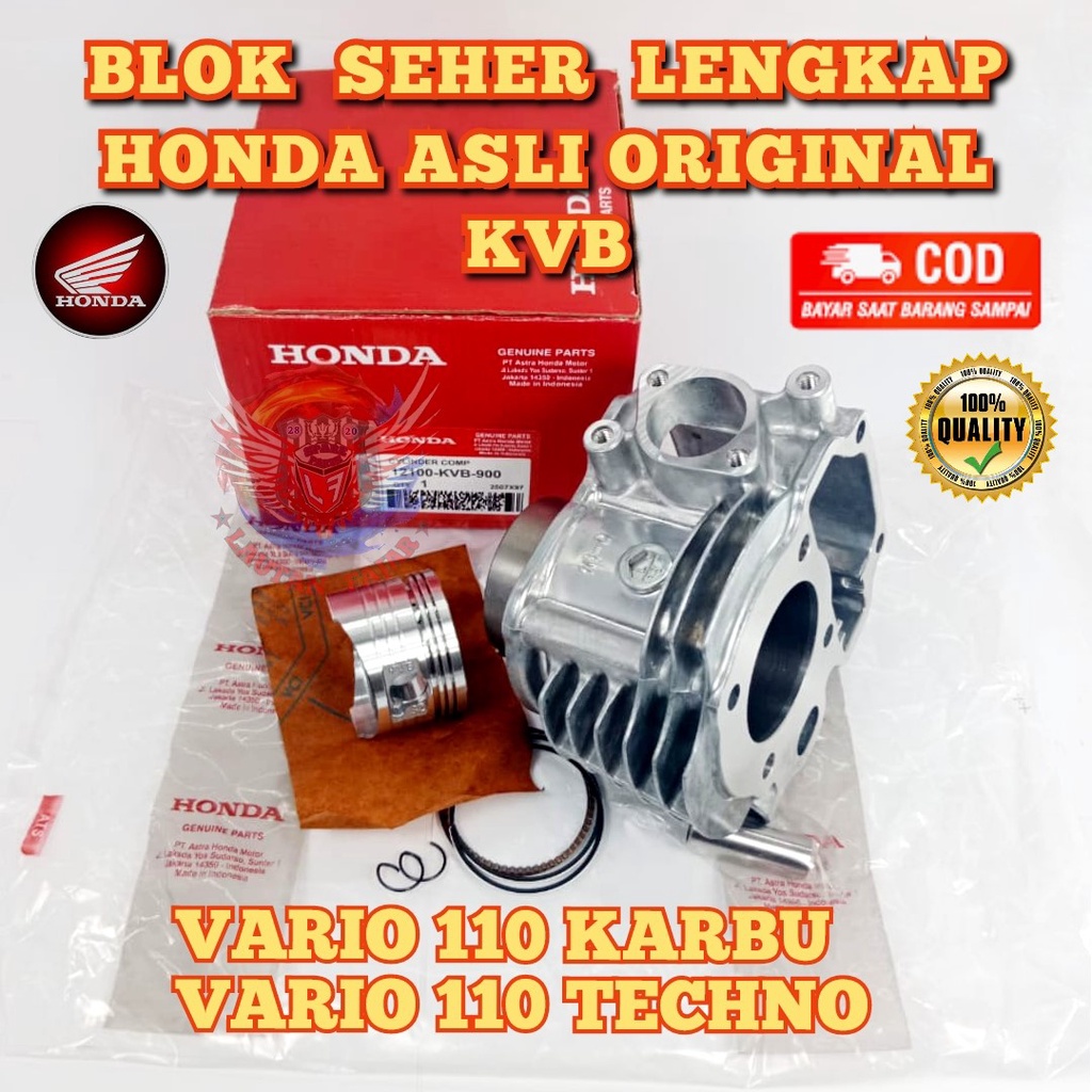 Jual BLOK SEHER HONDA KVB VARIO 110 KARBU VARIO 110 TECHNO BLOCK SEHER CYLINDER KOMPLIT ORIGINAL ...