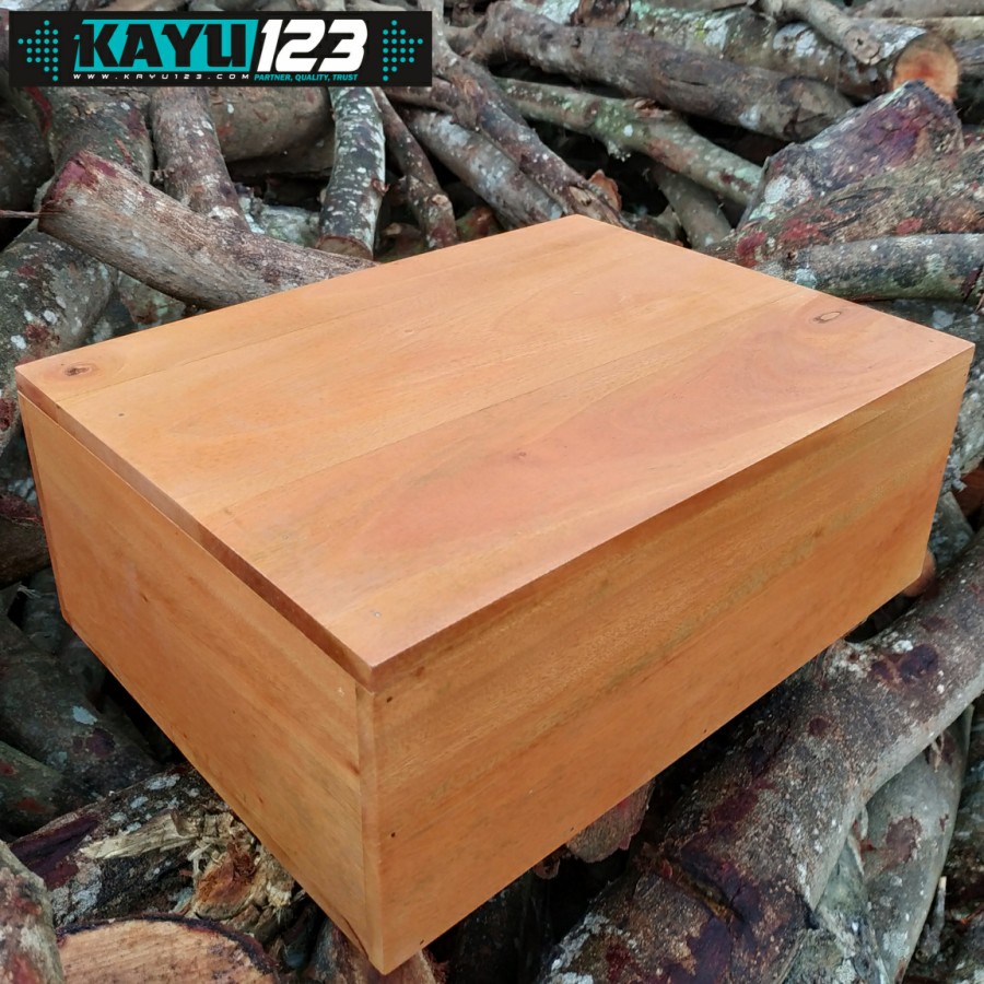 Jual Wooden Box 35x25x12 cm Box Storage Keranjang Kayu Multifungsi (WCM ...