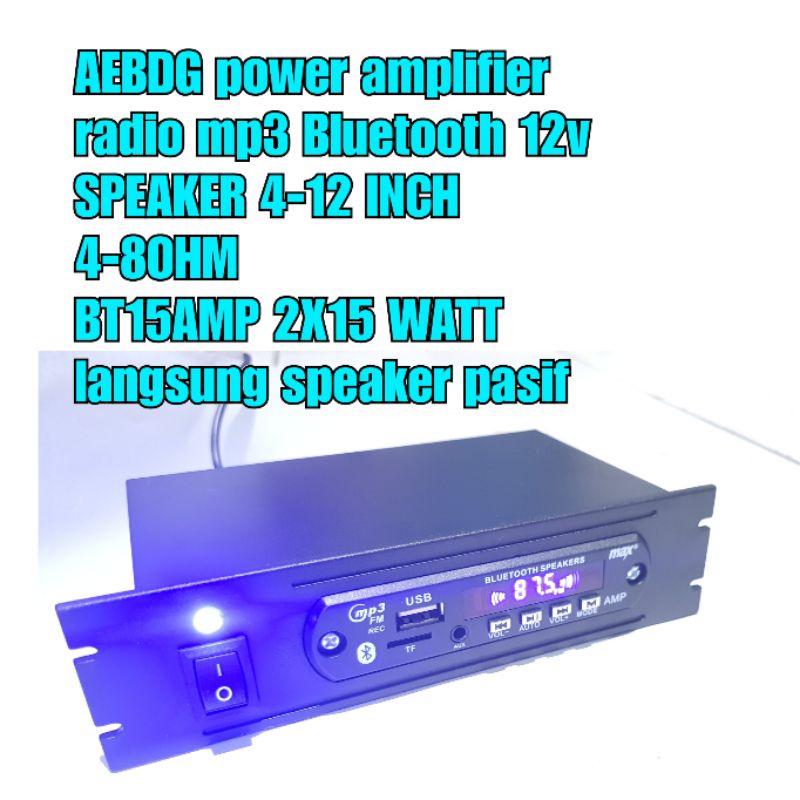 Jual AEBDG POWER AMPLIFIER MP3 PLAYER BLUETOOTH 12V / Bluetooth 5.0 ...