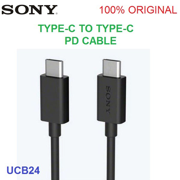 Jual SONY Kabel Data Cable Type C to Type C PD UCB24 Original | Shopee ...