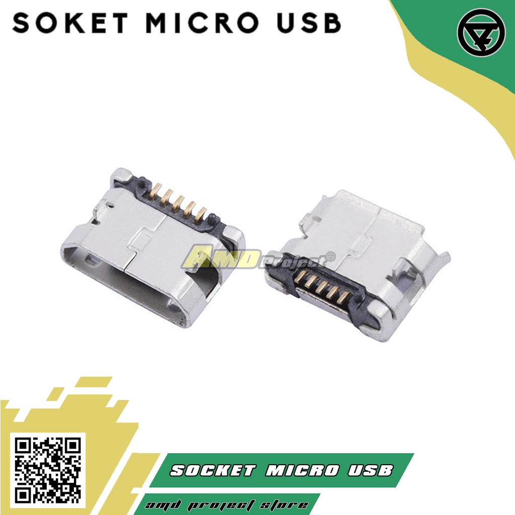 Jual Socket Micro USB Connector Female Soket Mikro Konektor Cewek ...