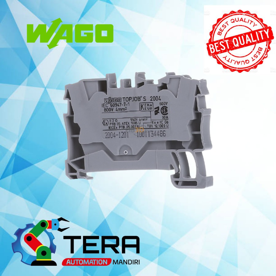 Jual Wago 2004-1201 Terminal Block Din Rail 2Pos 16Awg | Shopee Indonesia