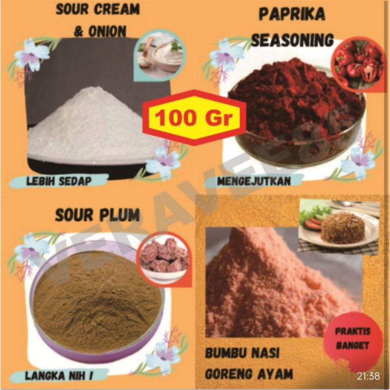 Jual Bumbu Tabur Sour Plum Bubuk Sour Cream Onion Paprika Nasi Goreng ...