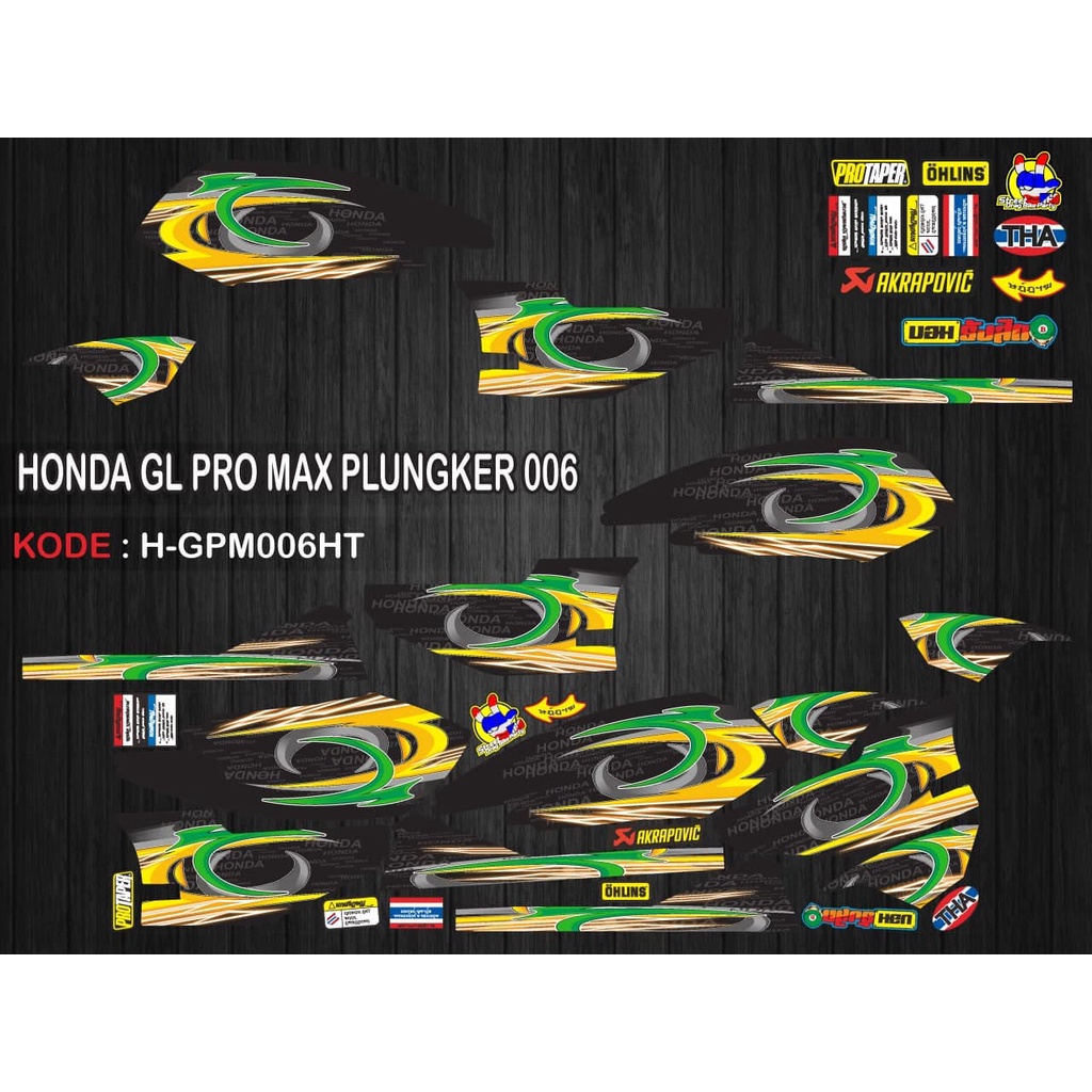 Jual STICKER STRIPING HONDA GL PRO MAX PLUNGKER 006 | Shopee Indonesia